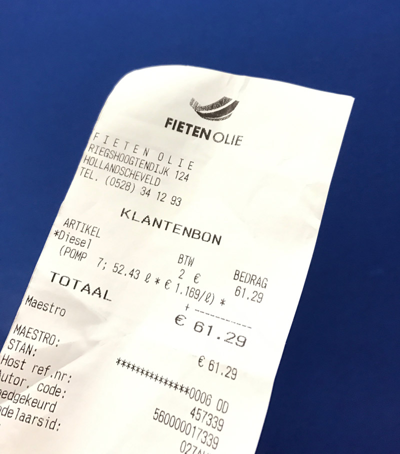 Tankbon opvragen | Fieten Olie